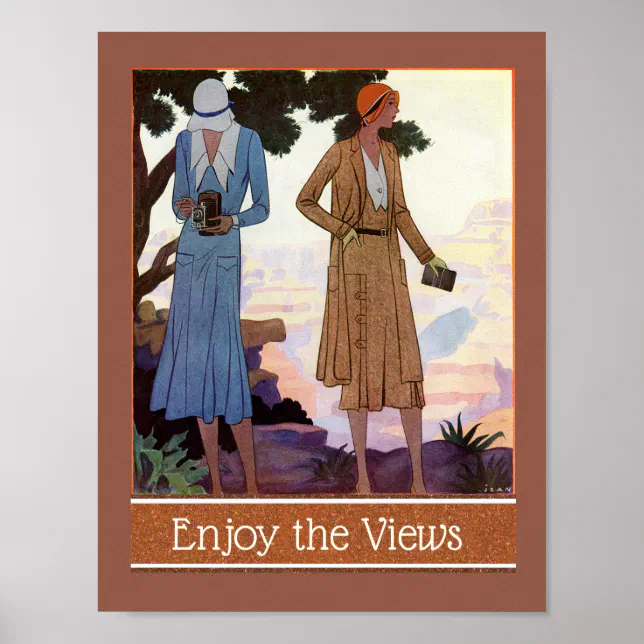 Flapper Photographer, Enjoy the View Poster | Zazzle