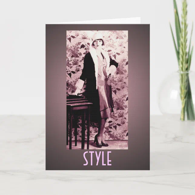 Flapper Style Greeting Card | Zazzle