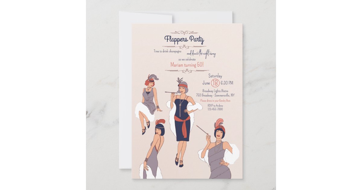 Flappers Party Invitation | Zazzle