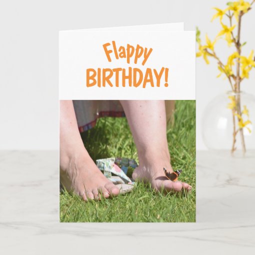 Flappy Happy Birthday Butterfly Card | Zazzle