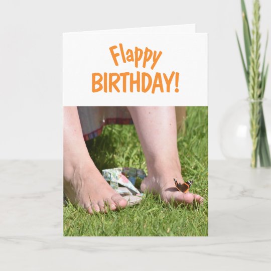 Flappy Happy Birthday Butterfly Card | Zazzle.com