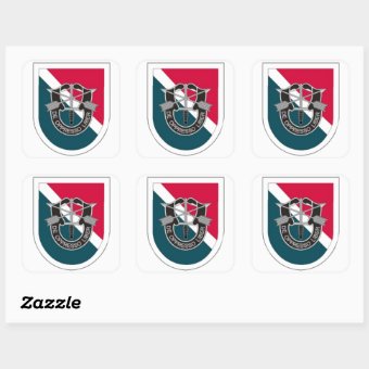 FLASH/DUI 11TH SPECIAL FORCES GRP STICKERS | Zazzle