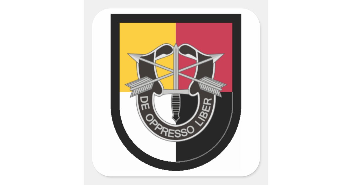 FLASH/DUI 3RD SPECIAL FORCES GROUP STICKERS | Zazzle.com