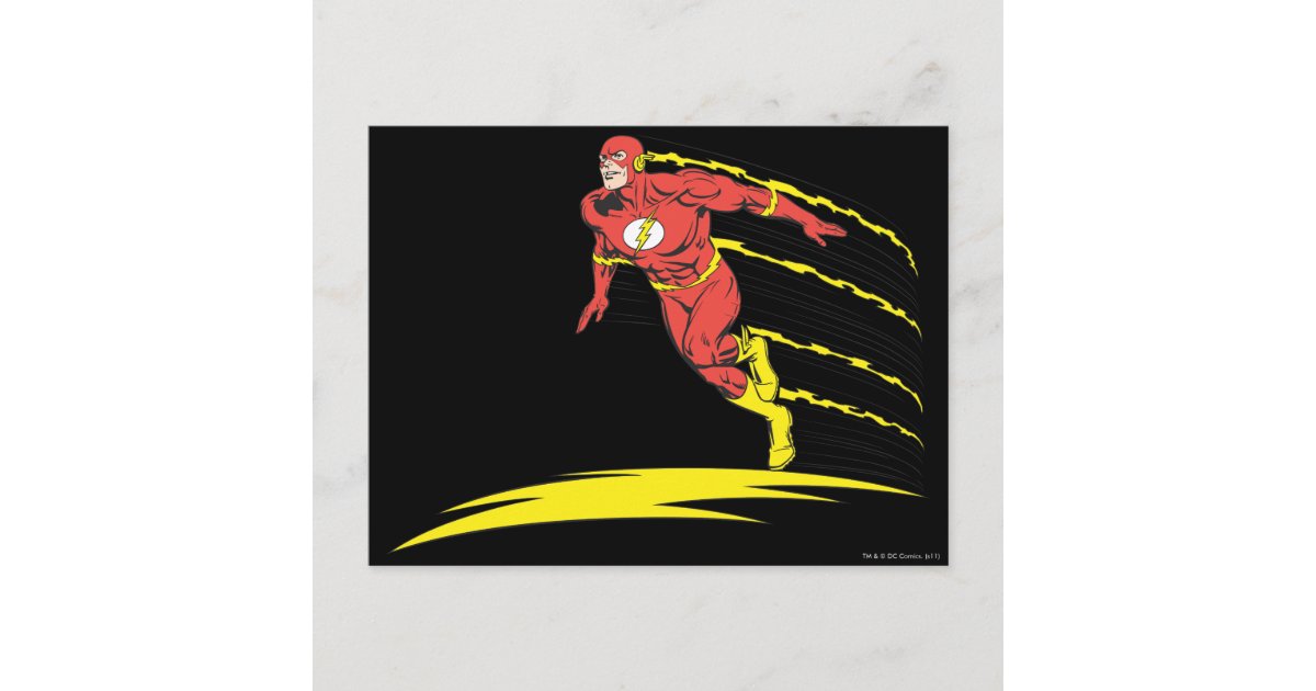 Flash Leaps Left Postcard | Zazzle