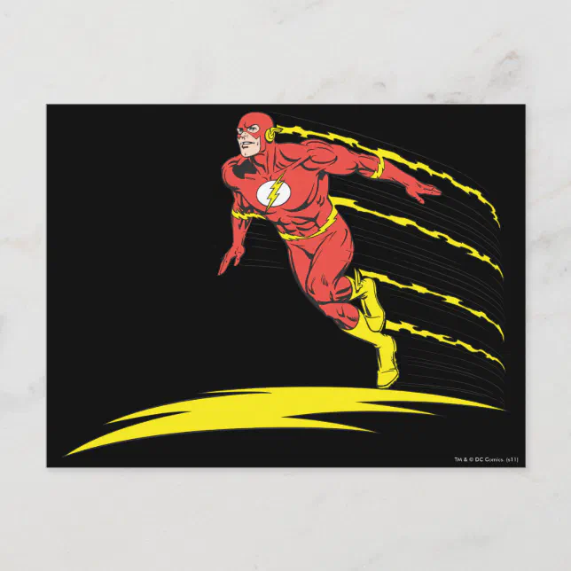 Flash Leaps Left Postcard | Zazzle