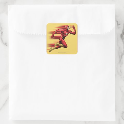 Flash Running Square Sticker | Zazzle