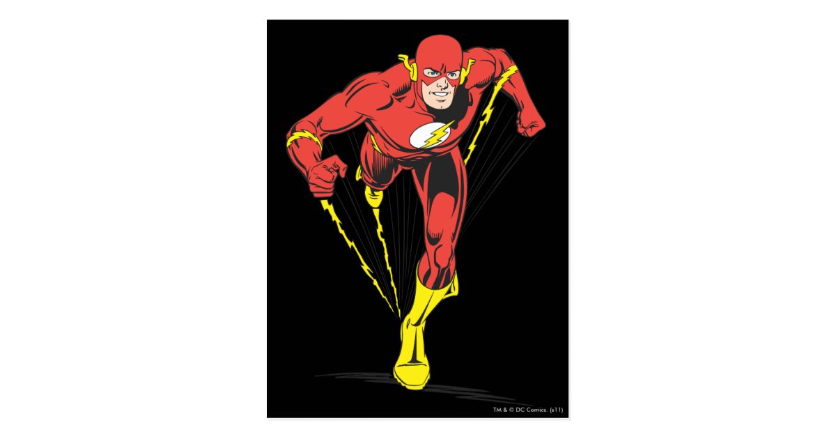 Flash Runs Forward Postcard | Zazzle.com