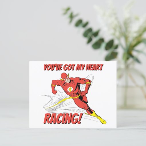 Flash - You've Got My Heart Racing Valentine Holiday Postcard | Zazzle