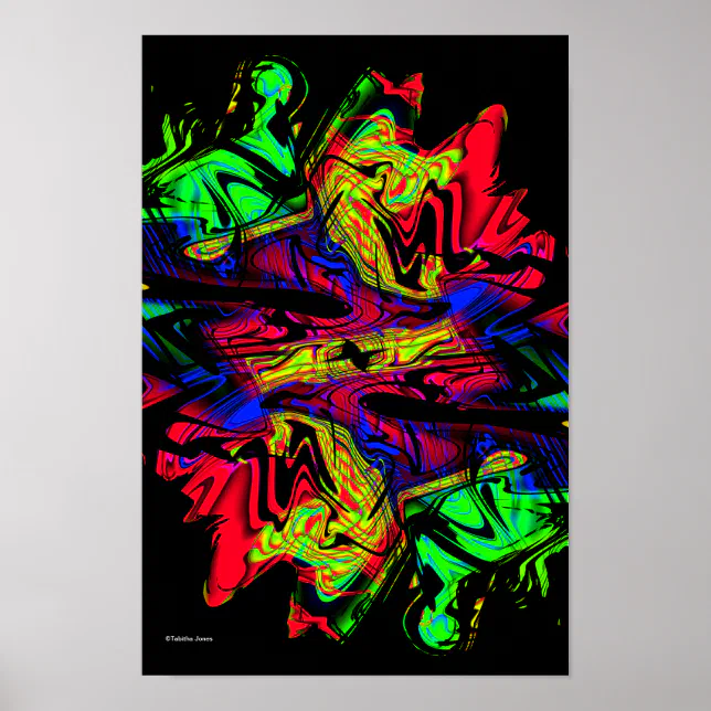 Flashback Modern Abstract Art Poster | Zazzle