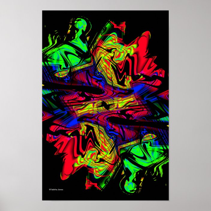 Flashback Modern Abstract Art Poster | Zazzle.com