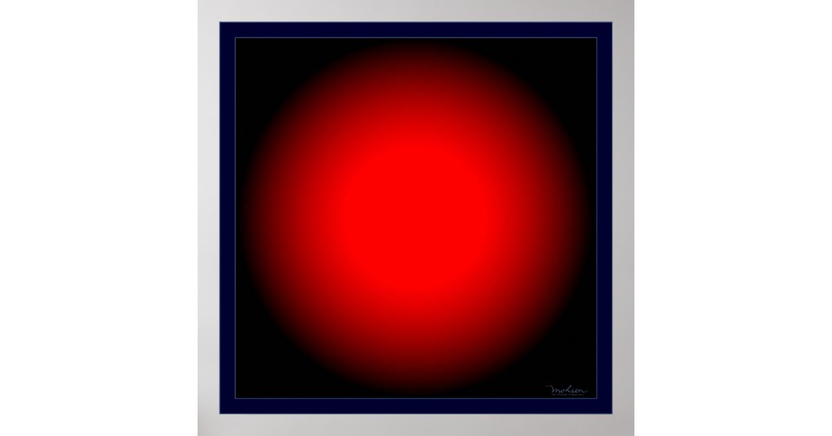 Flashing Red Bulb Optical Illusion Poster | Zazzle