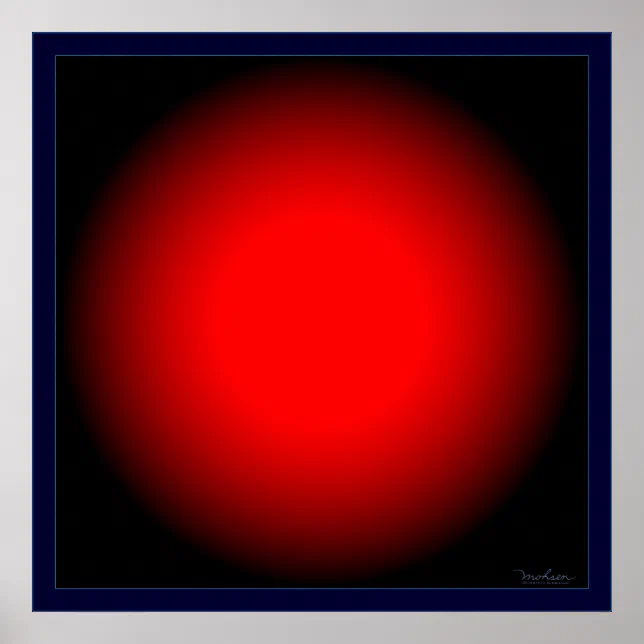 Flashing Red Bulb Optical Illusion Poster | Zazzle