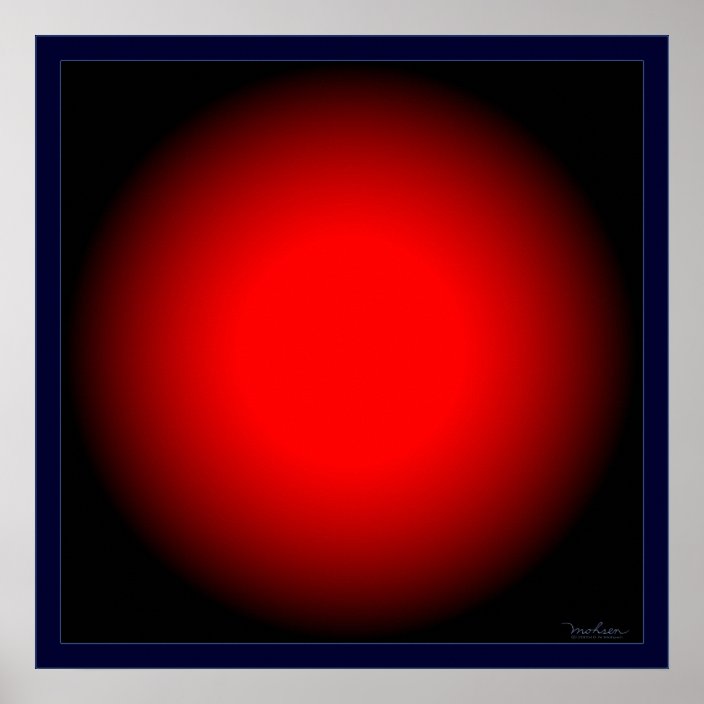 Flashing Red Bulb Optical Illusion Poster | Zazzle.com