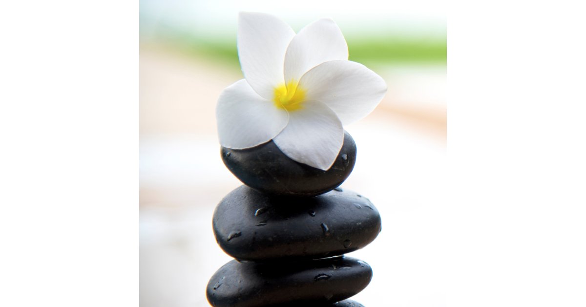 Flat Card, Zen Stones, Balance, Meditation, White Thank You Card | Zazzle