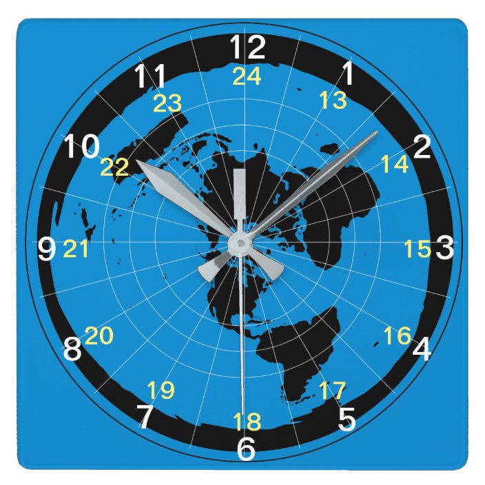 Flat Earth Clock Design | Zazzle.com