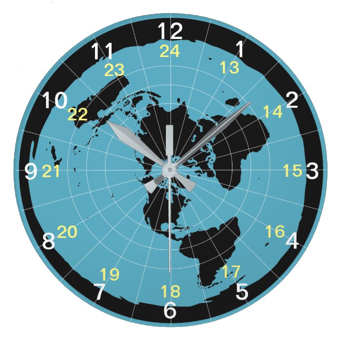Flat Earth Clock Design | Zazzle.com