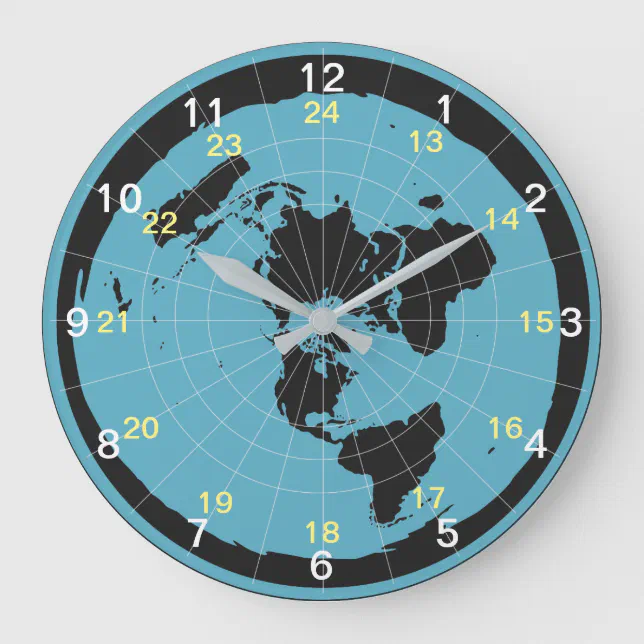 Flat Earth Clock Design | Zazzle