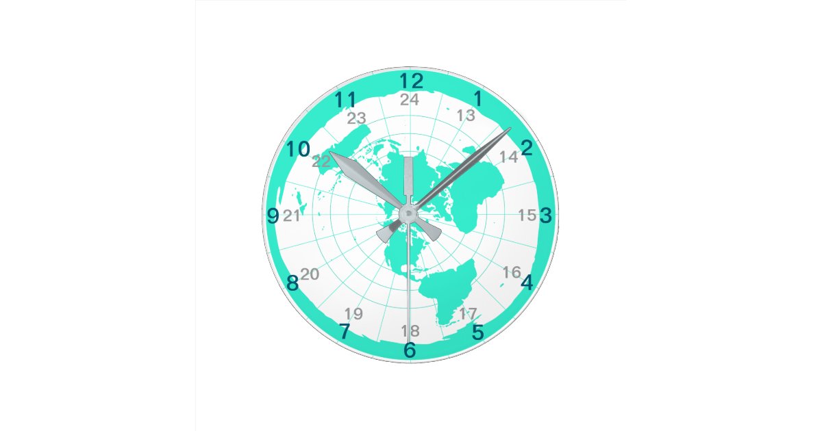 Flat Earth Clock Design | Zazzle.com