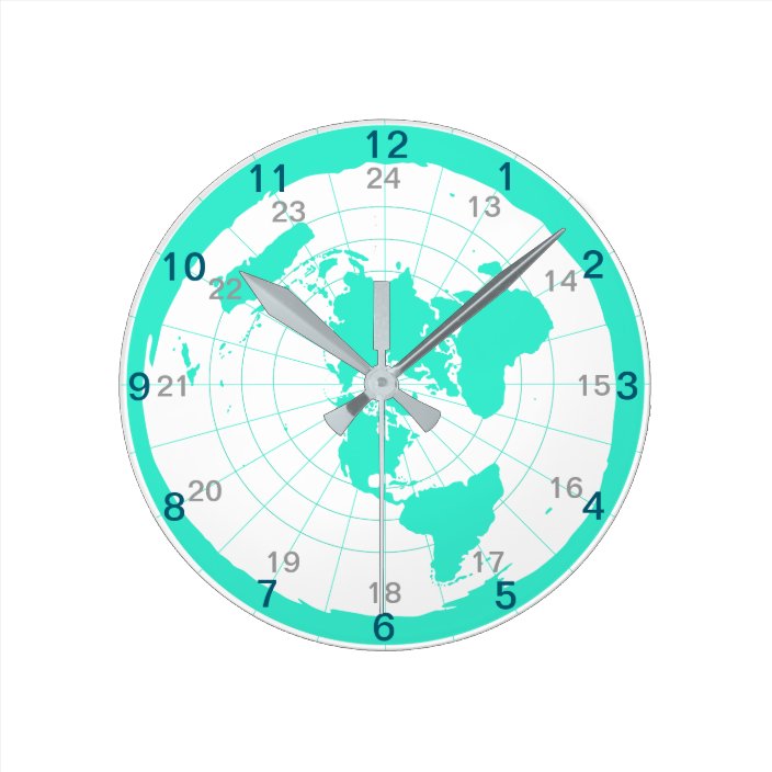 Flat Earth Clock Design | Zazzle.com