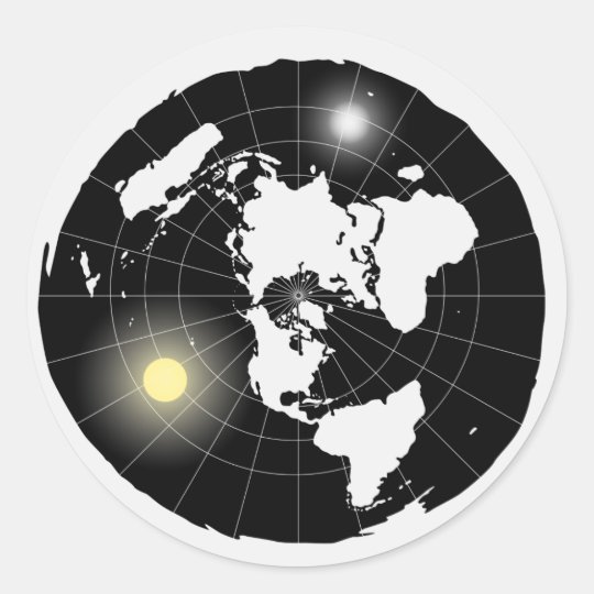Flat Earth Design Sticker | Zazzle.com