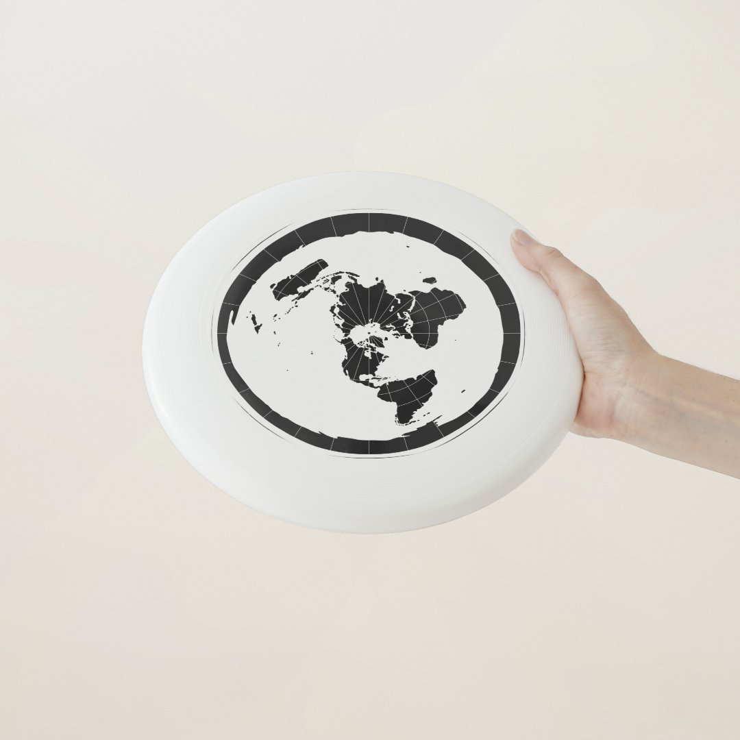 Flat Earth Frisbee Design | Zazzle