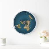 Flat Earth Large Wall Clock | Zazzle
