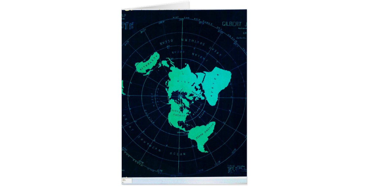 Flat Earth Map (Azimuthal equidistant projection) | Zazzle