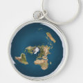 Flat Earth Map by US Geological Survey Keychain | Zazzle