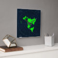 Flat Earth Map Disk Clock | Zazzle
