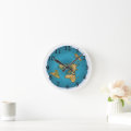 Flat Earth Map Round Clock | Zazzle