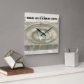 Flat Earth Map Square Wall Clock | Zazzle