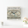Flat Earth Map Square Wall Clock | Zazzle