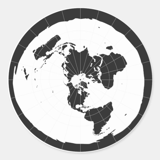 Flat Earth Sticker | Zazzle.com