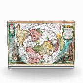 Flat Earth Terra Firma Plane Map of the World Photo Block | Zazzle