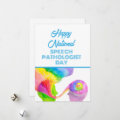Flat Happy National Speech Pathologist day card | Zazzle
