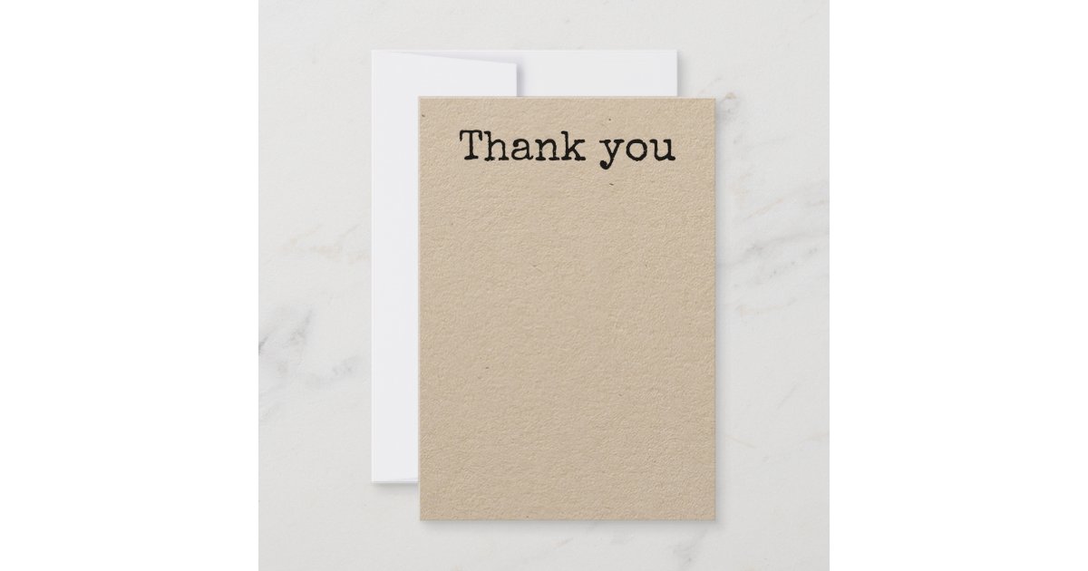 Flat Thank You Card | Zazzle