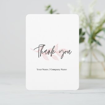 Flat Thank You Card Template | Zazzle