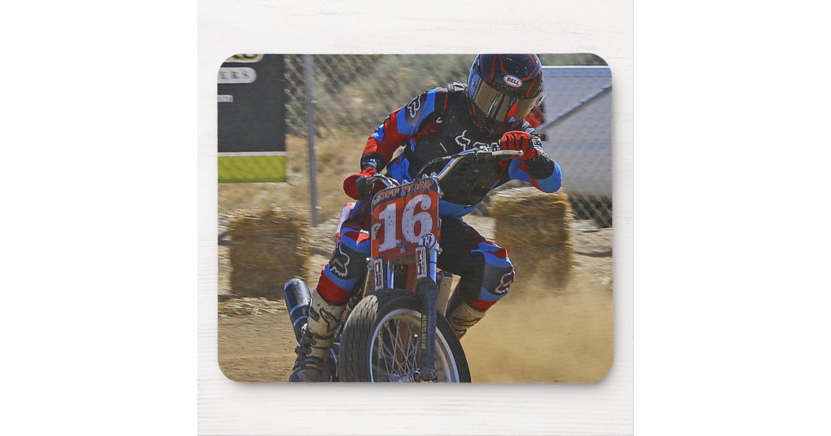 Flat Track Motorcycle Mouse Pad | Zazzle