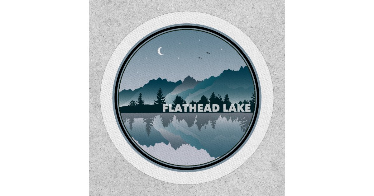 Flathead Lake Montana Reflection Patch | Zazzle