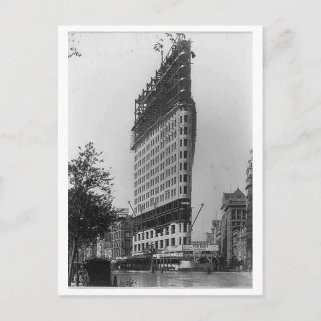 Flatiron Building Under Construction, New York Cit Postcard | Zazzle