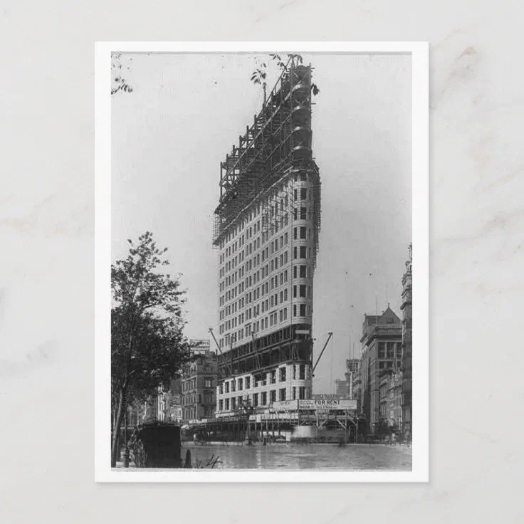 Flatiron Building Under Construction, New York Cit Postcard | Zazzle