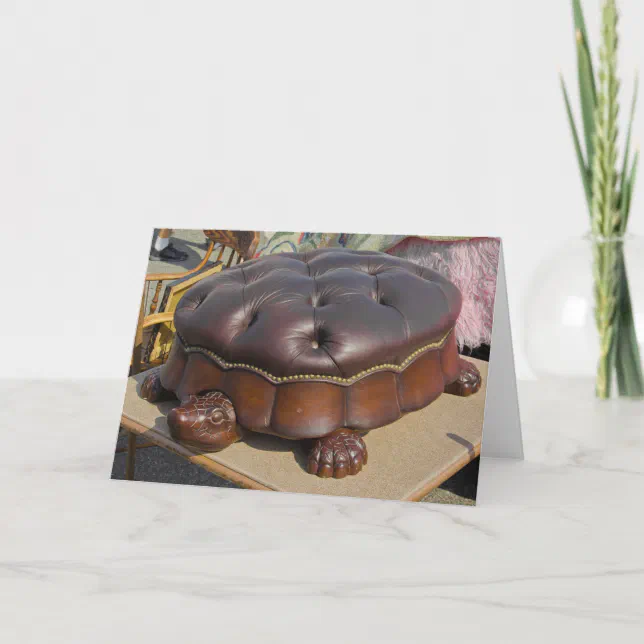 Flea Market Card - Turtle Ottoman | Zazzle