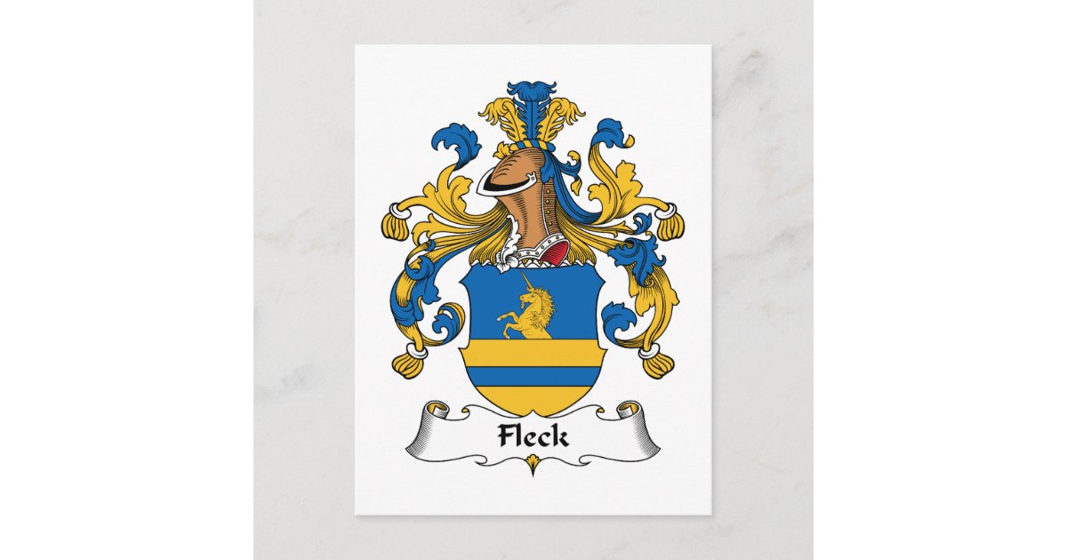 Fleck Family Crest Postcard | Zazzle