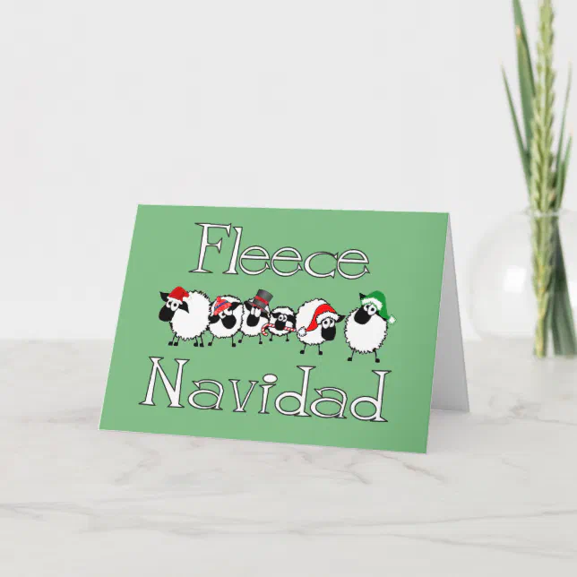 Fleece Navidad Funny Christmas Card | Zazzle