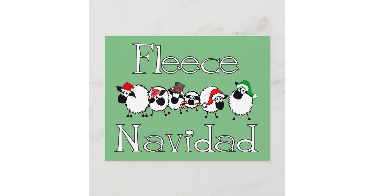 Fleece Navidad Funny Christmas Postcard | Zazzle