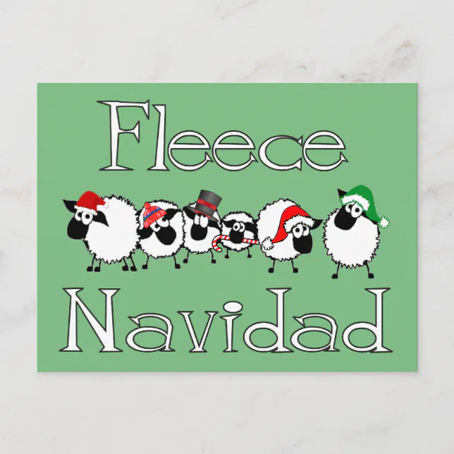 Fleece Navidad Funny Christmas Postcard | Zazzle