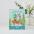 Fleece Navidad | Lovely Llamas Christmas Postcard | Zazzle
