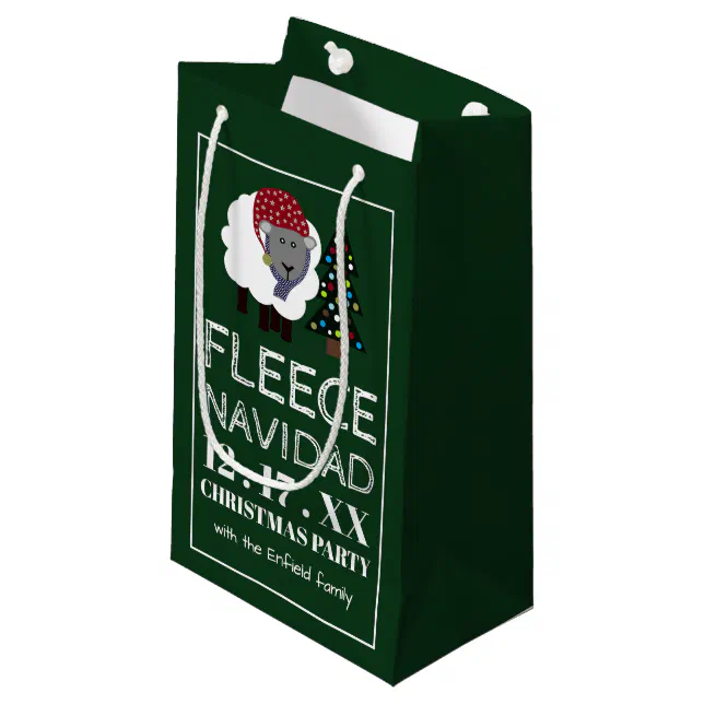 Fleece Navidad, Spanish Style Christmas Small Gift Bag | Zazzle