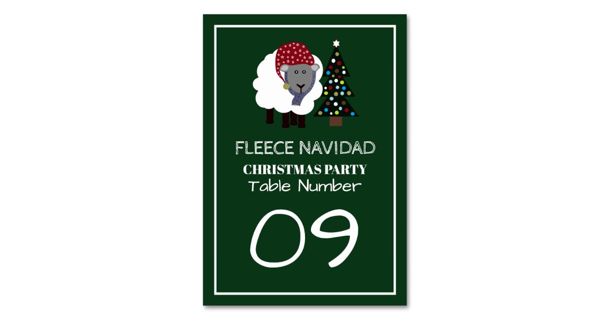 Fleece Navidad, Spanish Style Christmas Table No. Table Number | Zazzle