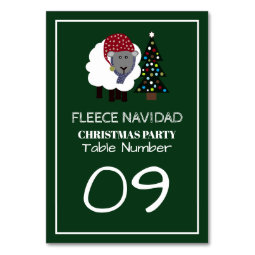 Fleece Navidad, Spanish Style Christmas Table No. Table Number | Zazzle